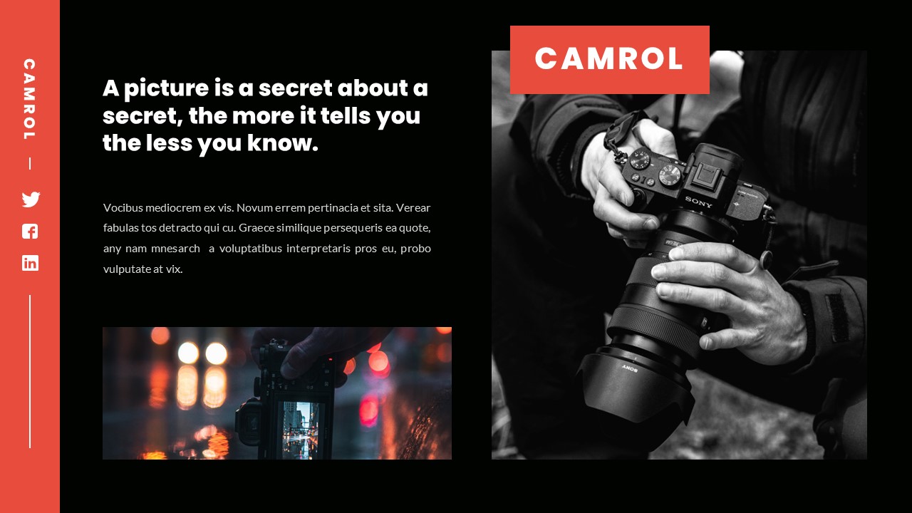 Camrol - Photography Portfolio Google Slides Template, Presentation ...
