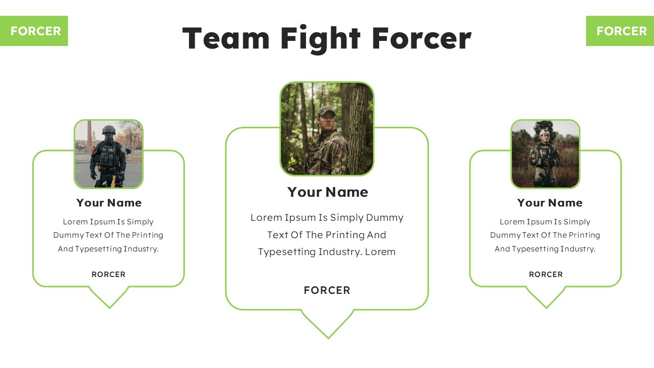 Forcer - Military & Army Powerpoint Template, Presentation Templates