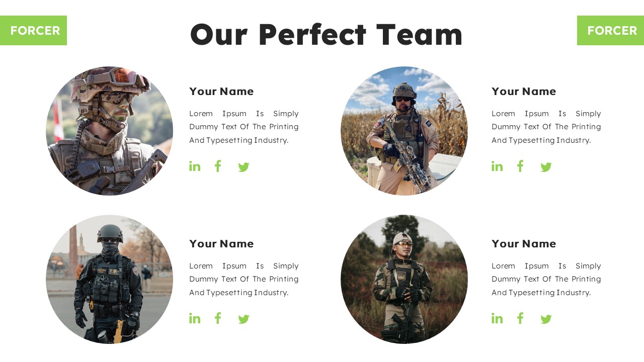 Forcer - Military & Army Powerpoint Template, Presentation Templates