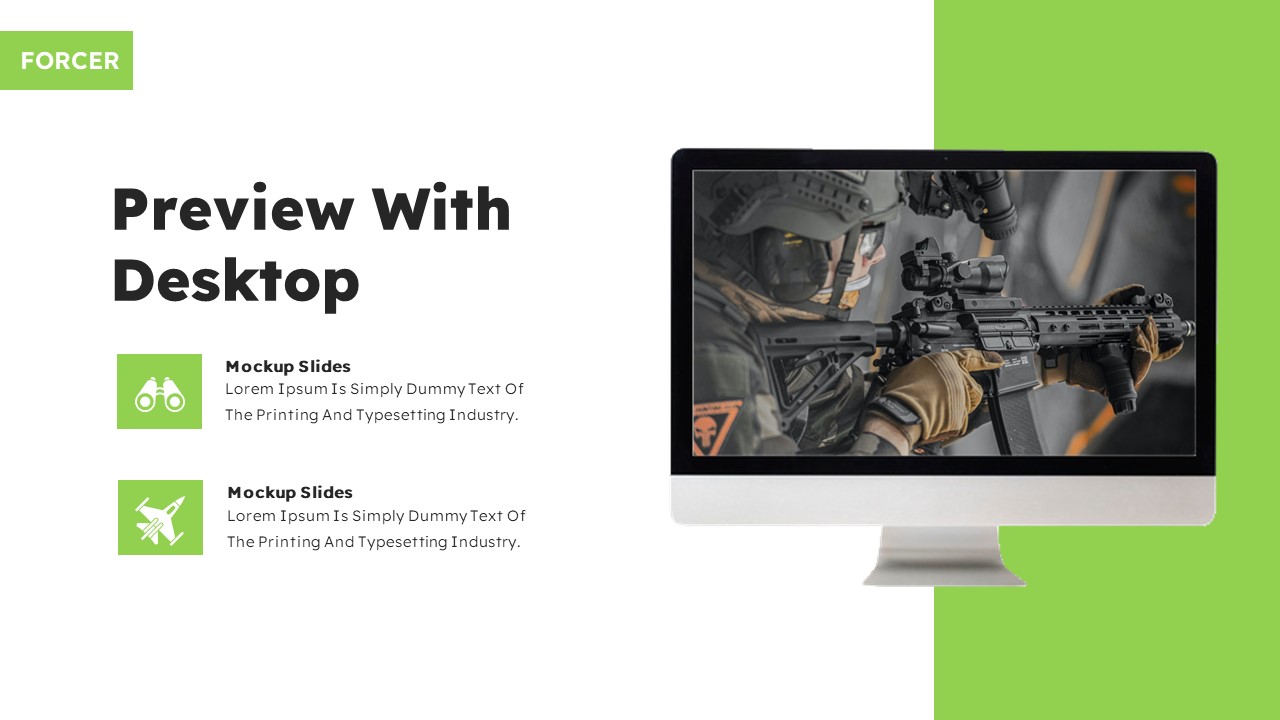 Forcer - Military & Army Powerpoint Template, Presentation Templates