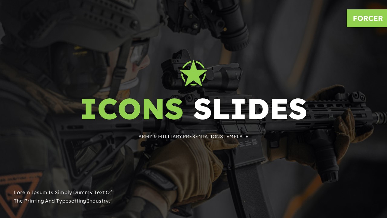 Forcer - Military & Army Powerpoint Template, Presentation Templates