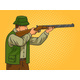 Hunter Aims Gun Pinup Pop Art Vector Illustration, Vectors | GraphicRiver