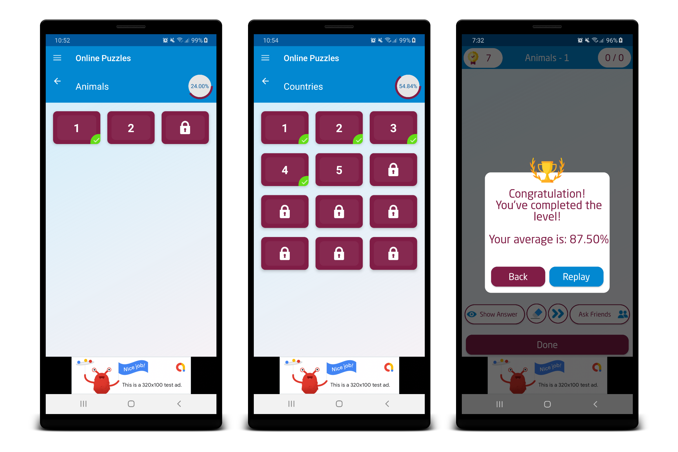 Online Word Quiz + Image Guess + Sound Guess Puzzle Game for Android by LeenahAlbanna