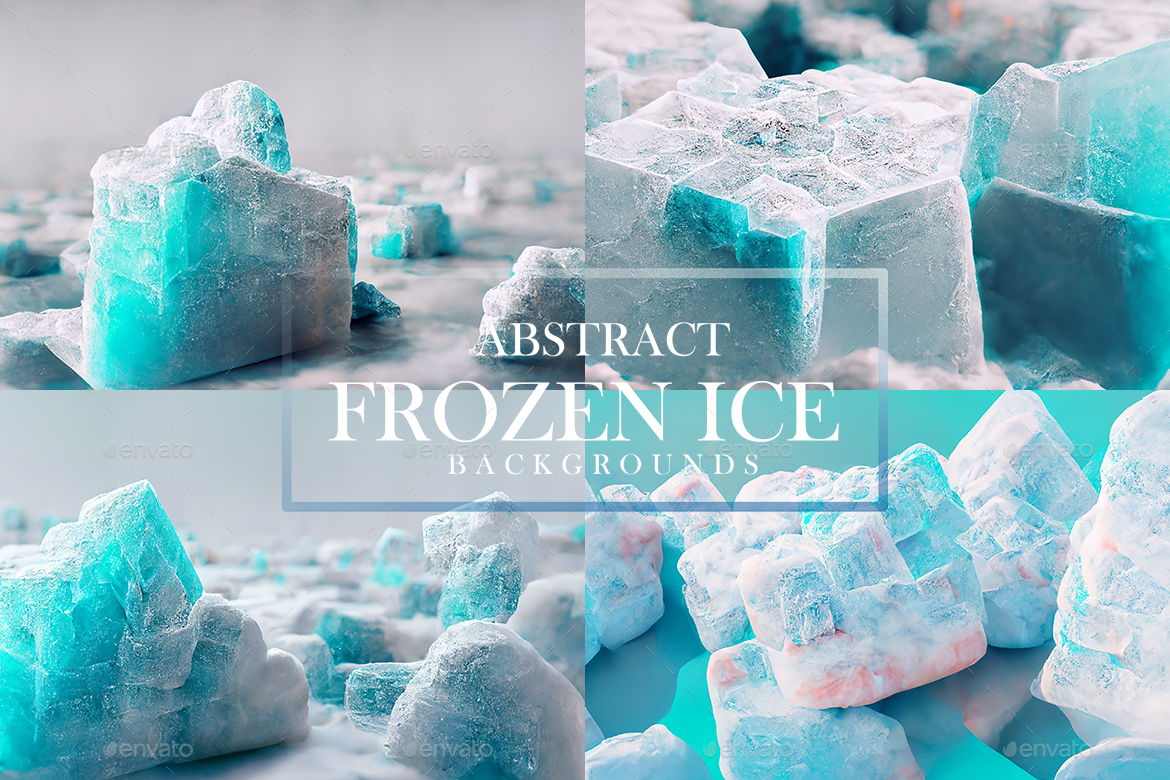 Abstract Frozen Ice Backgrounds, Graphics | GraphicRiver
