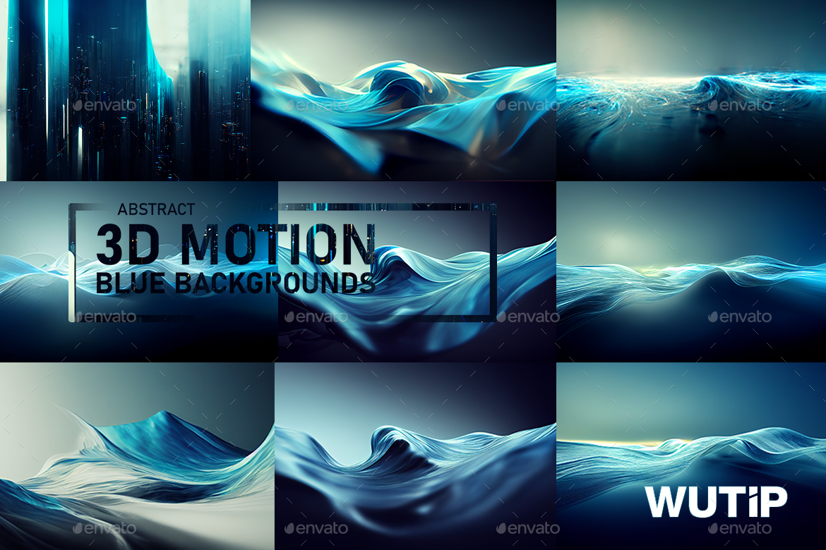 3D Abstract Motion Blue Backgrounds, Graphics | GraphicRiver