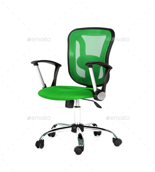 Green office chair Stock Photo by ozaiachin | PhotoDune