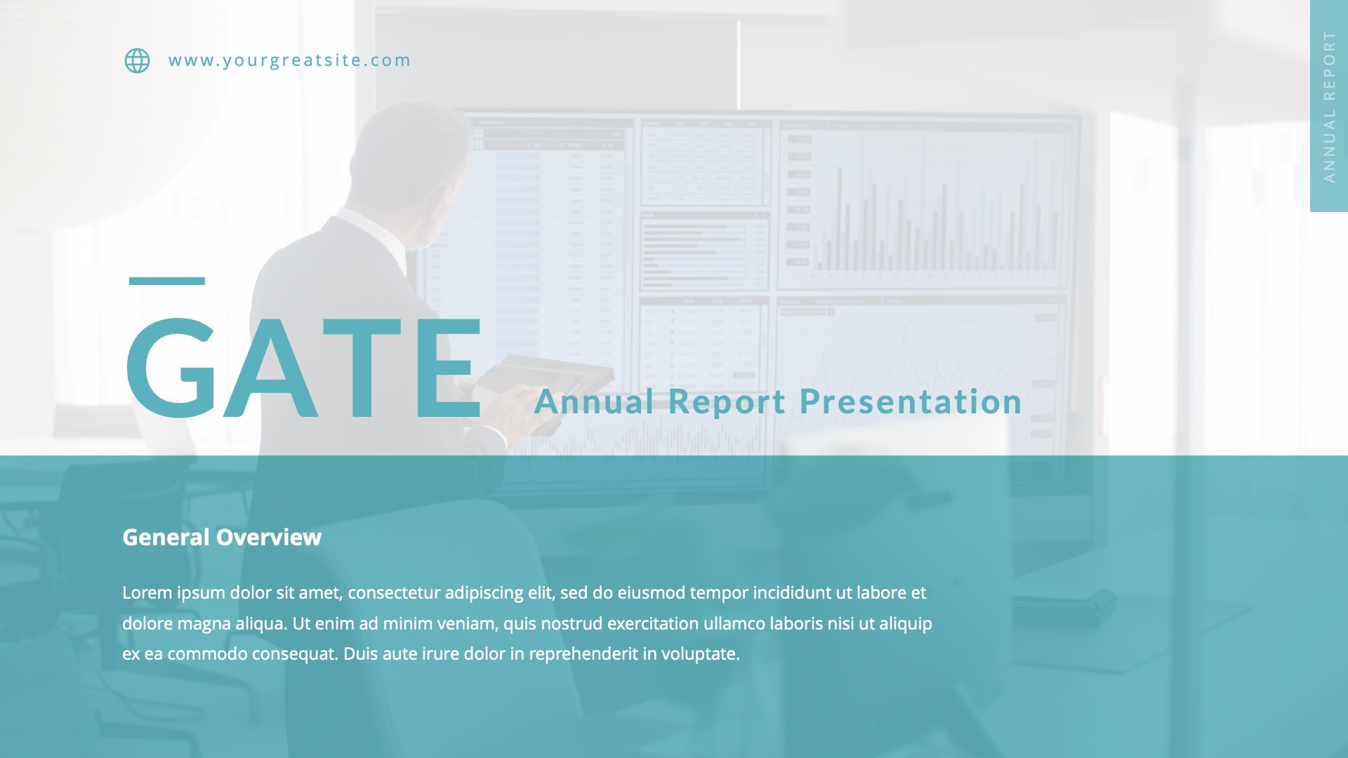 Gate - Annual Report Presentation Google Slides, Presentation Templates
