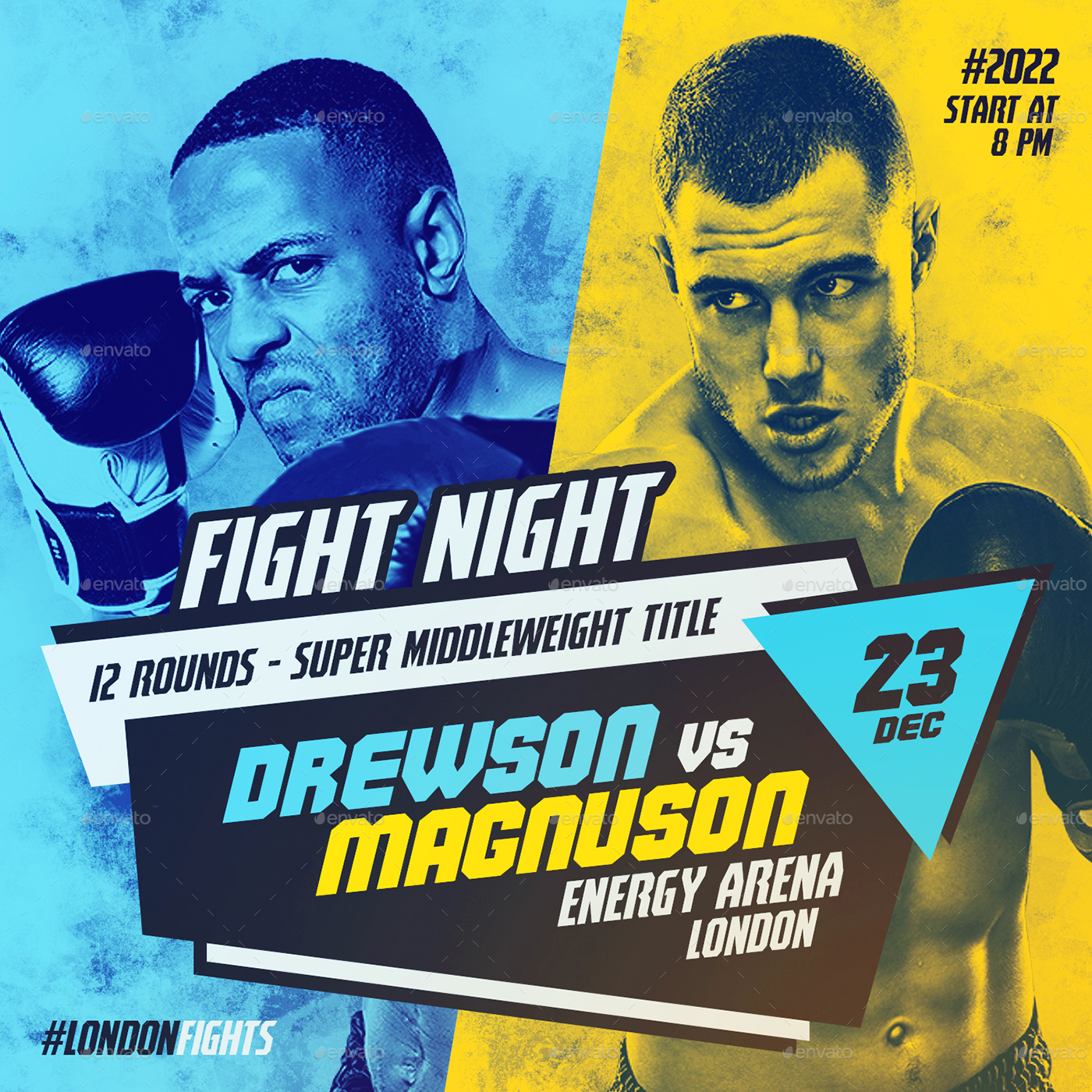 Fight Night Flyer/Poster Bundle - 3 in 1, Print Templates | GraphicRiver