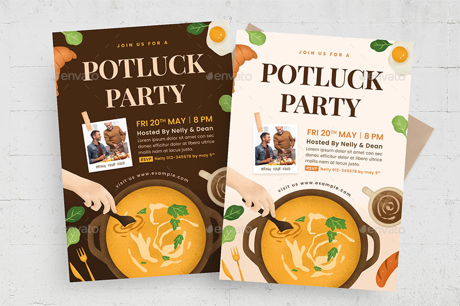 Potluck Party Flyer Template by BrandPacks | GraphicRiver