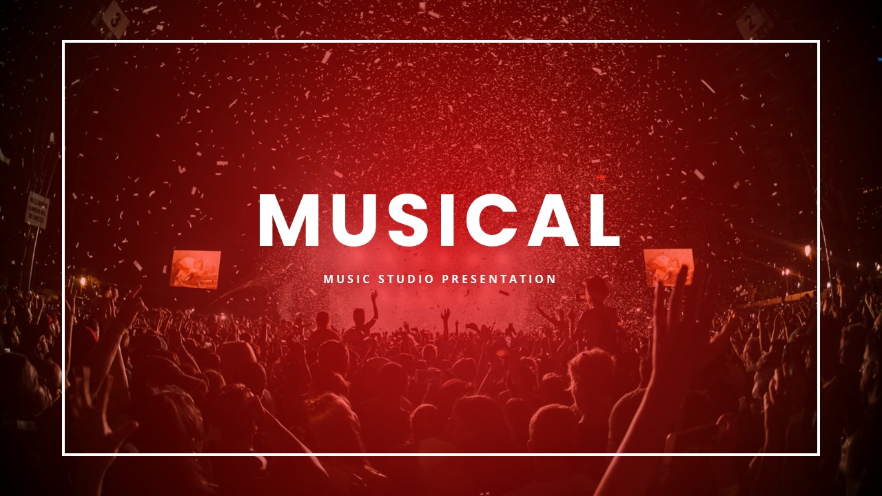 Musical - Music Studio Powerpoint Template, Presentation Templates