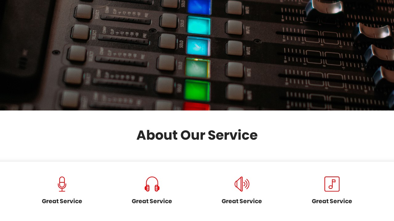 Musical - Music Studio Powerpoint Template, Presentation Templates