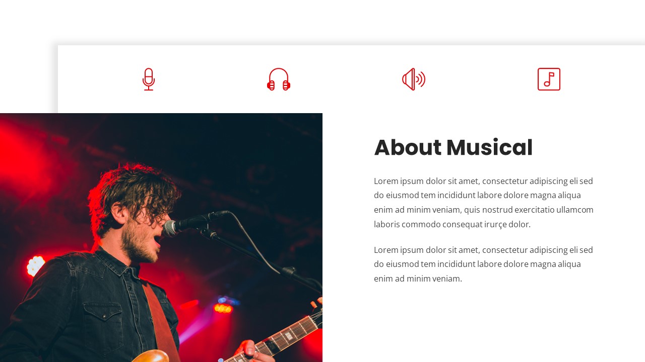 Musical - Music Studio Powerpoint Template, Presentation Templates