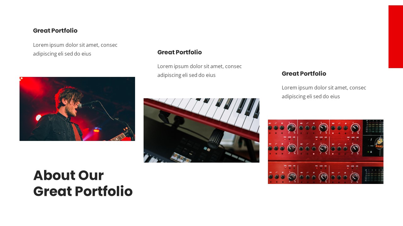 Musical - Music Studio Google Slides Template, Presentation Templates