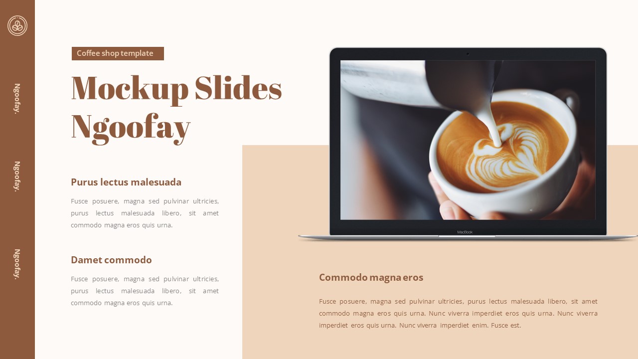 Ngoofay - Coffee & Cafe Shop Powerpoint Template, Presentation Templates