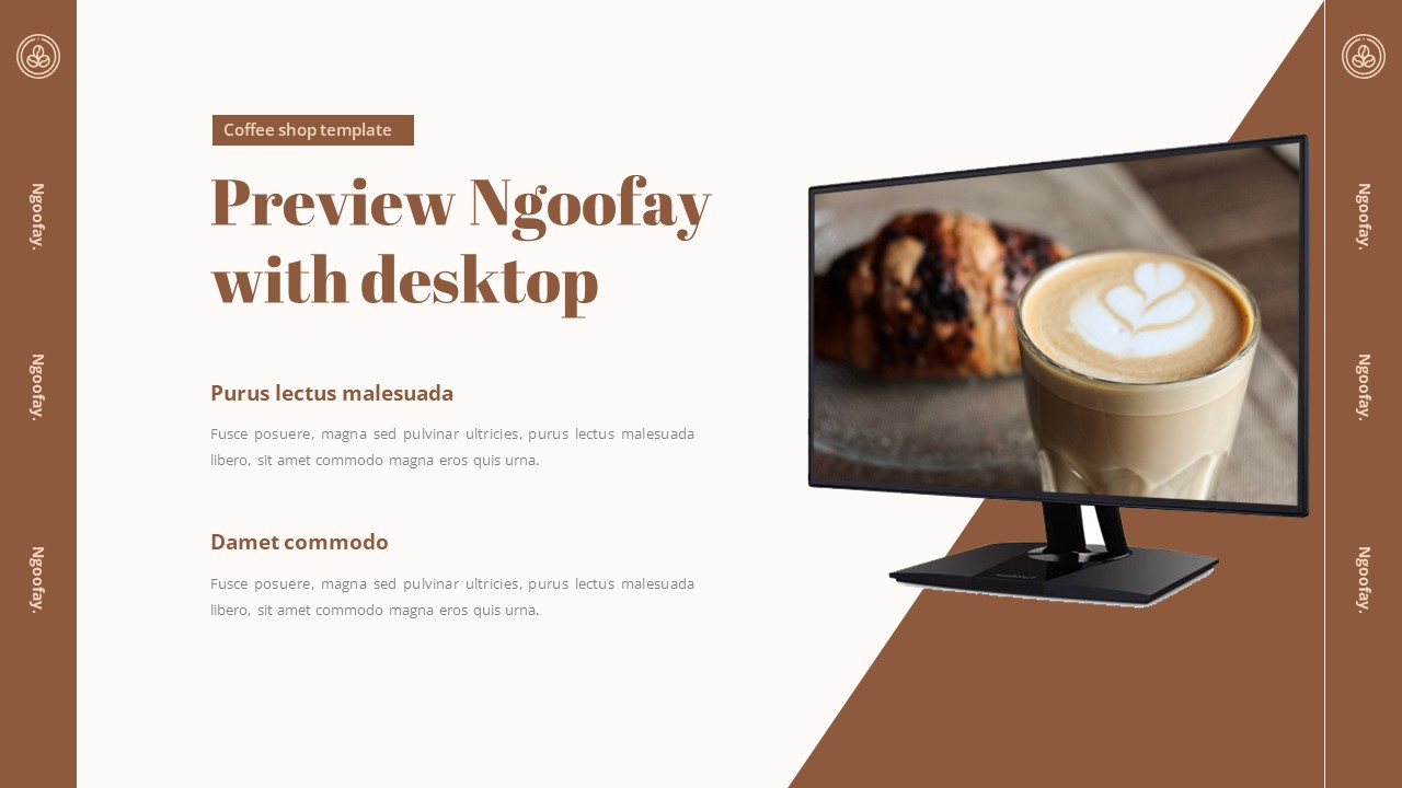 Ngoofay - Coffee & Cafe Shop Powerpoint Template, Presentation Templates