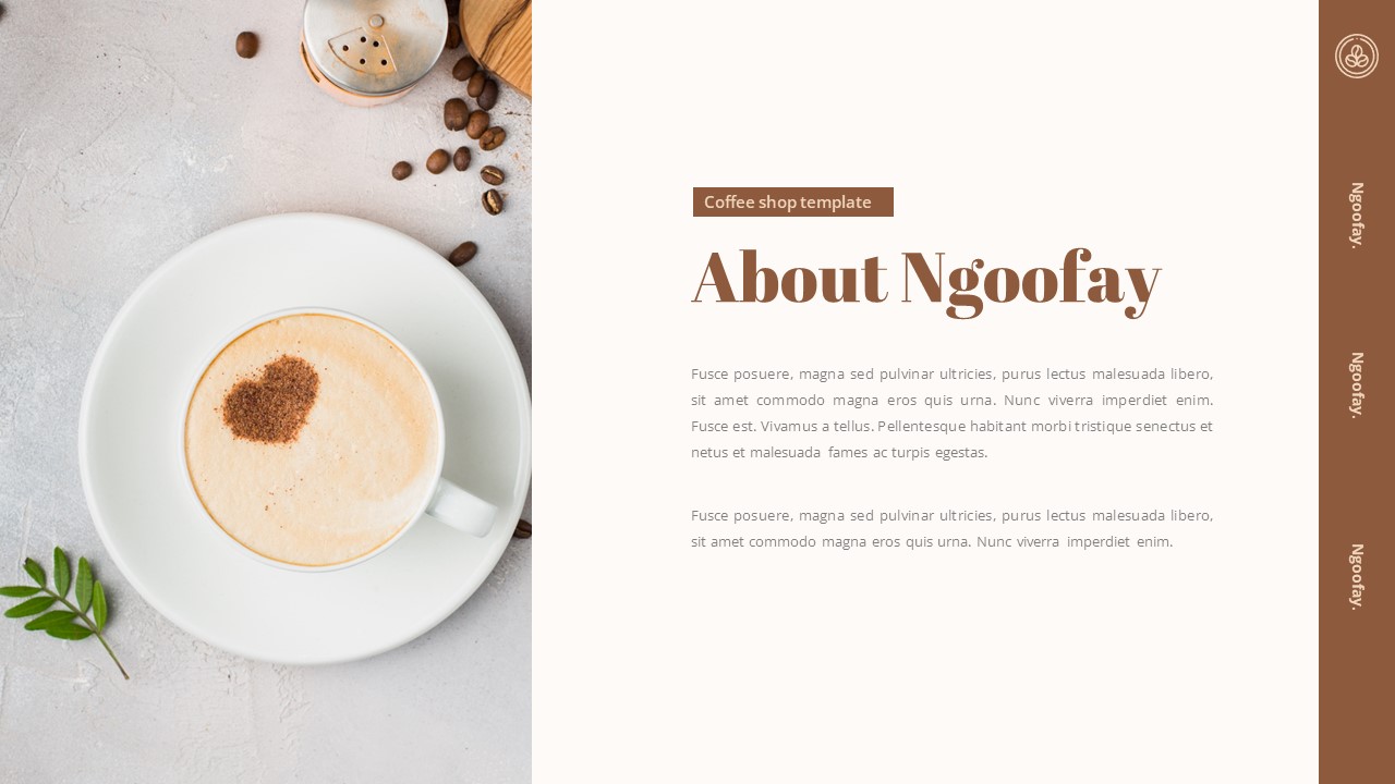 Ngoofay - Coffee & Cafe Shop Google Slides Template, Presentation Templates