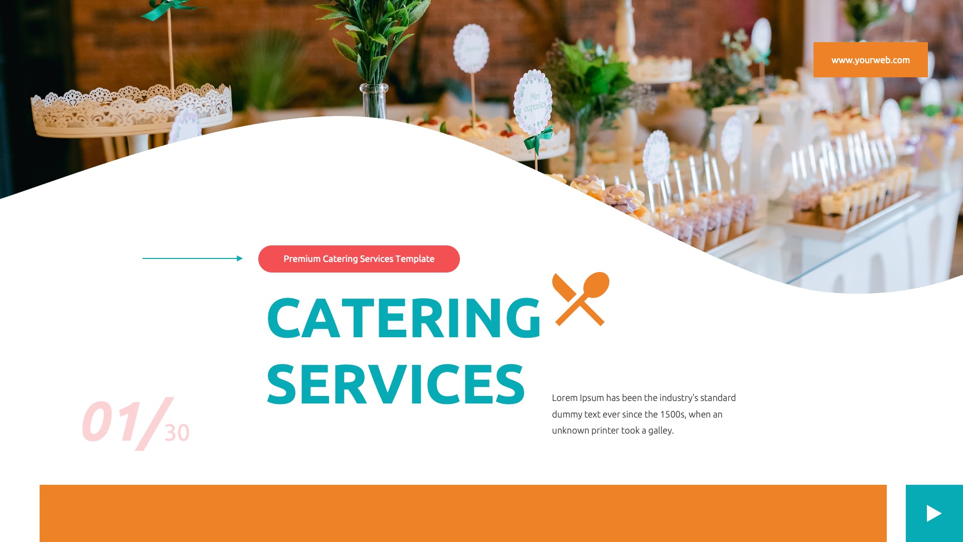 Catering Service PowerPoint Template, Presentation Templates | GraphicRiver