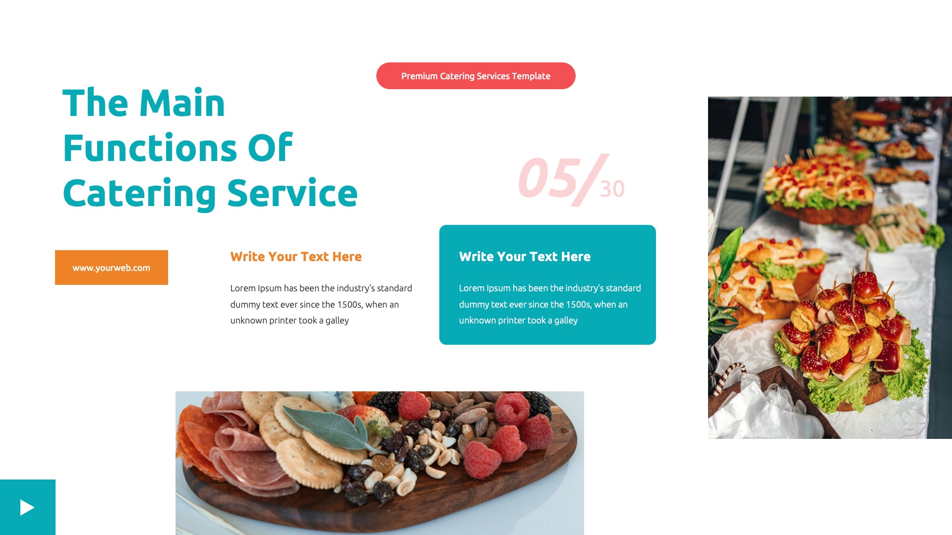 Catering Service PowerPoint Template, Presentation Templates | GraphicRiver