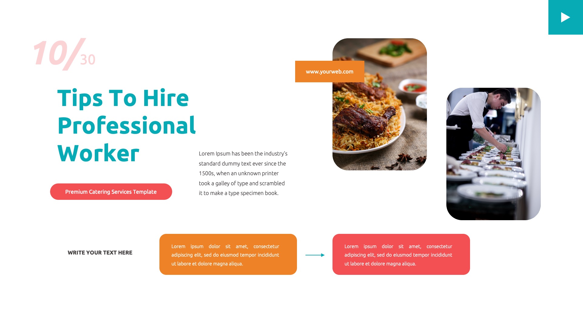 Catering Service PowerPoint Template, Presentation Templates | GraphicRiver