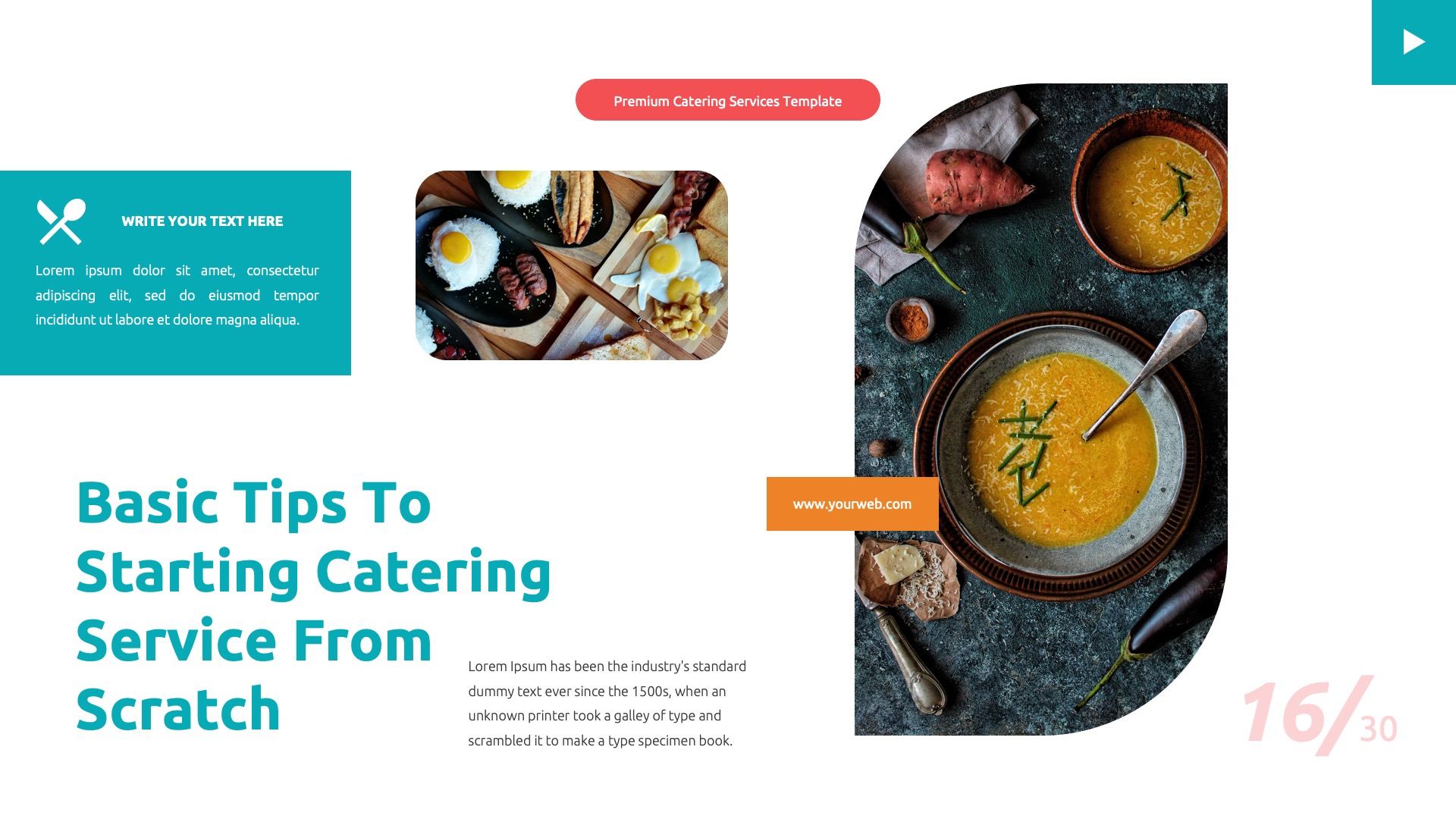 Catering Service PowerPoint Template, Presentation Templates | GraphicRiver