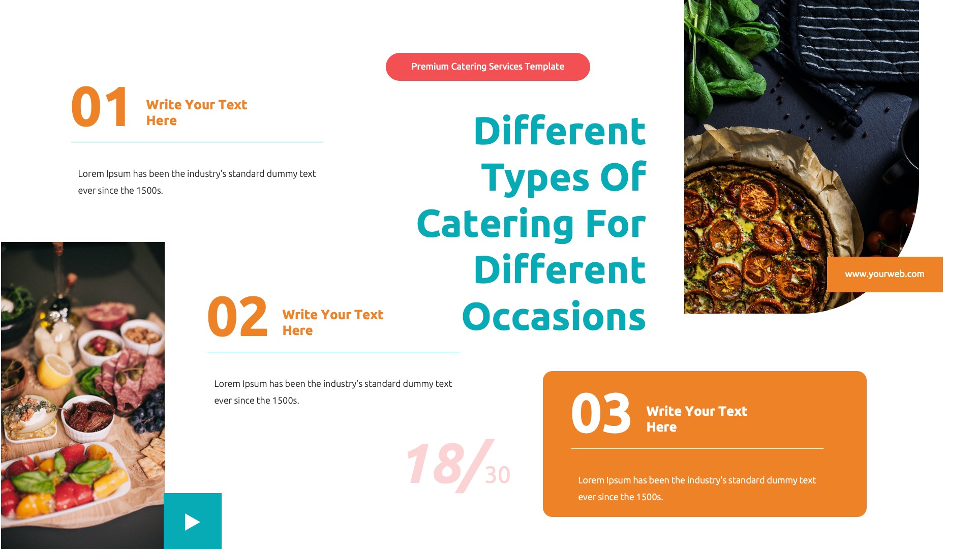 Catering Service PowerPoint Template, Presentation Templates | GraphicRiver