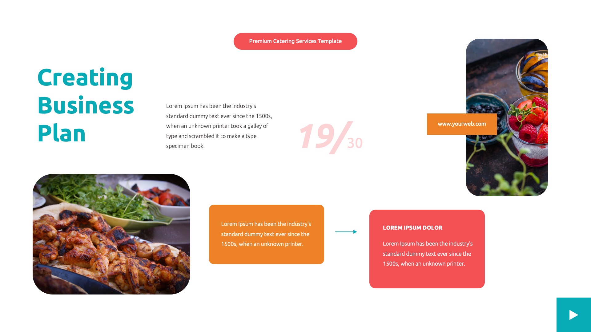 Catering Service PowerPoint Template, Presentation Templates | GraphicRiver