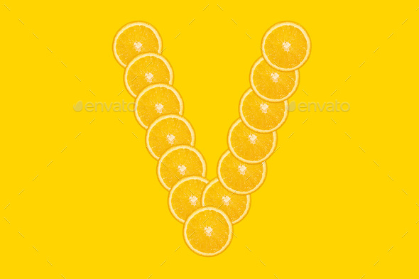 Orange alphabet - letter V Stock Photo by travelarium | PhotoDune