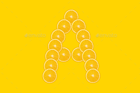 Orange alphabet - letter A Stock Photo by travelarium | PhotoDune