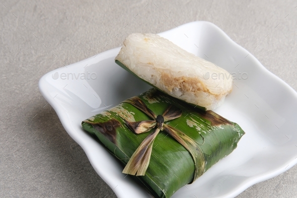 Lemper is an Indonesian savoury snack Stock Photo by tyasindayanti