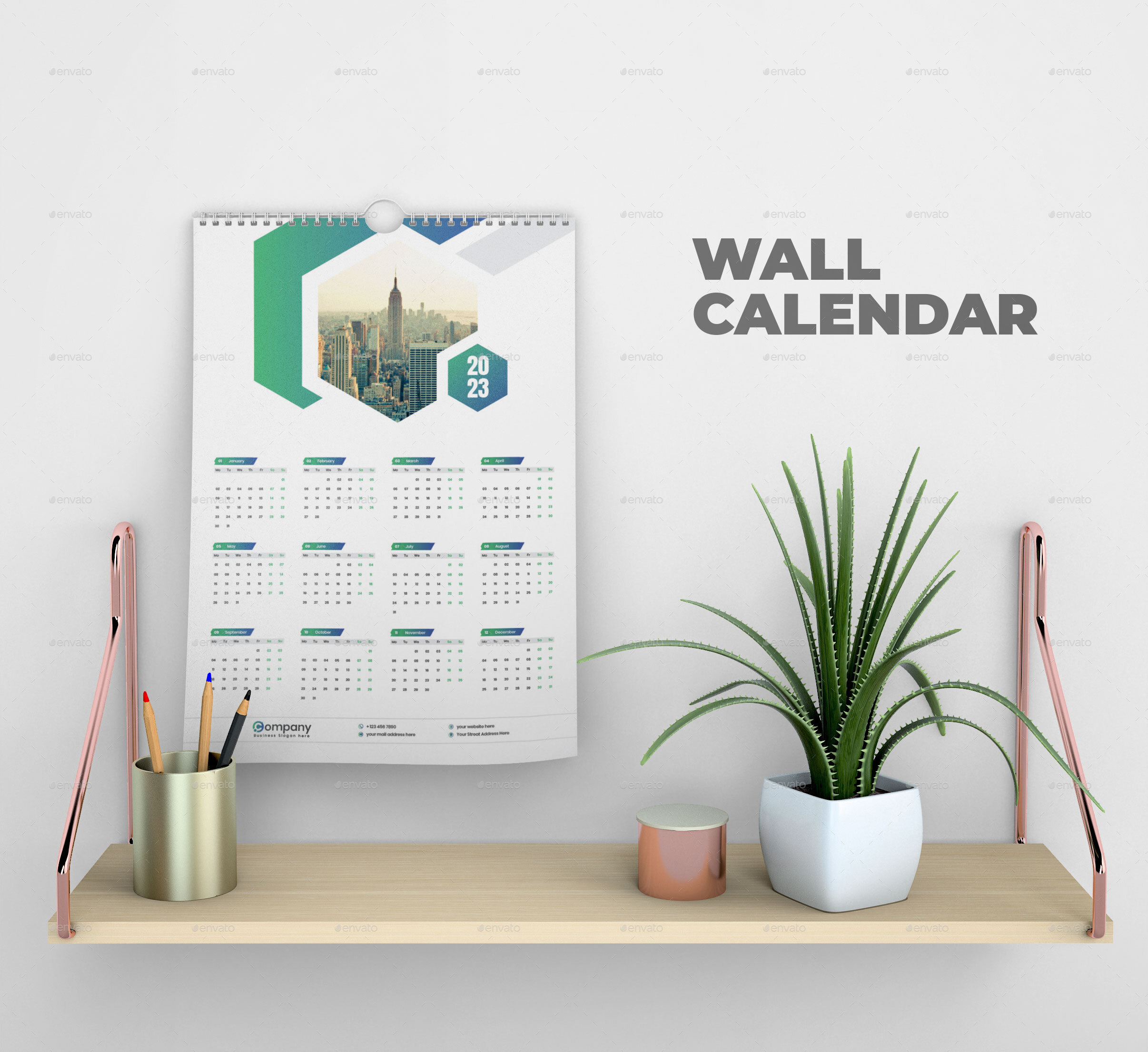 Wall Calendar 2023, Print Templates | GraphicRiver