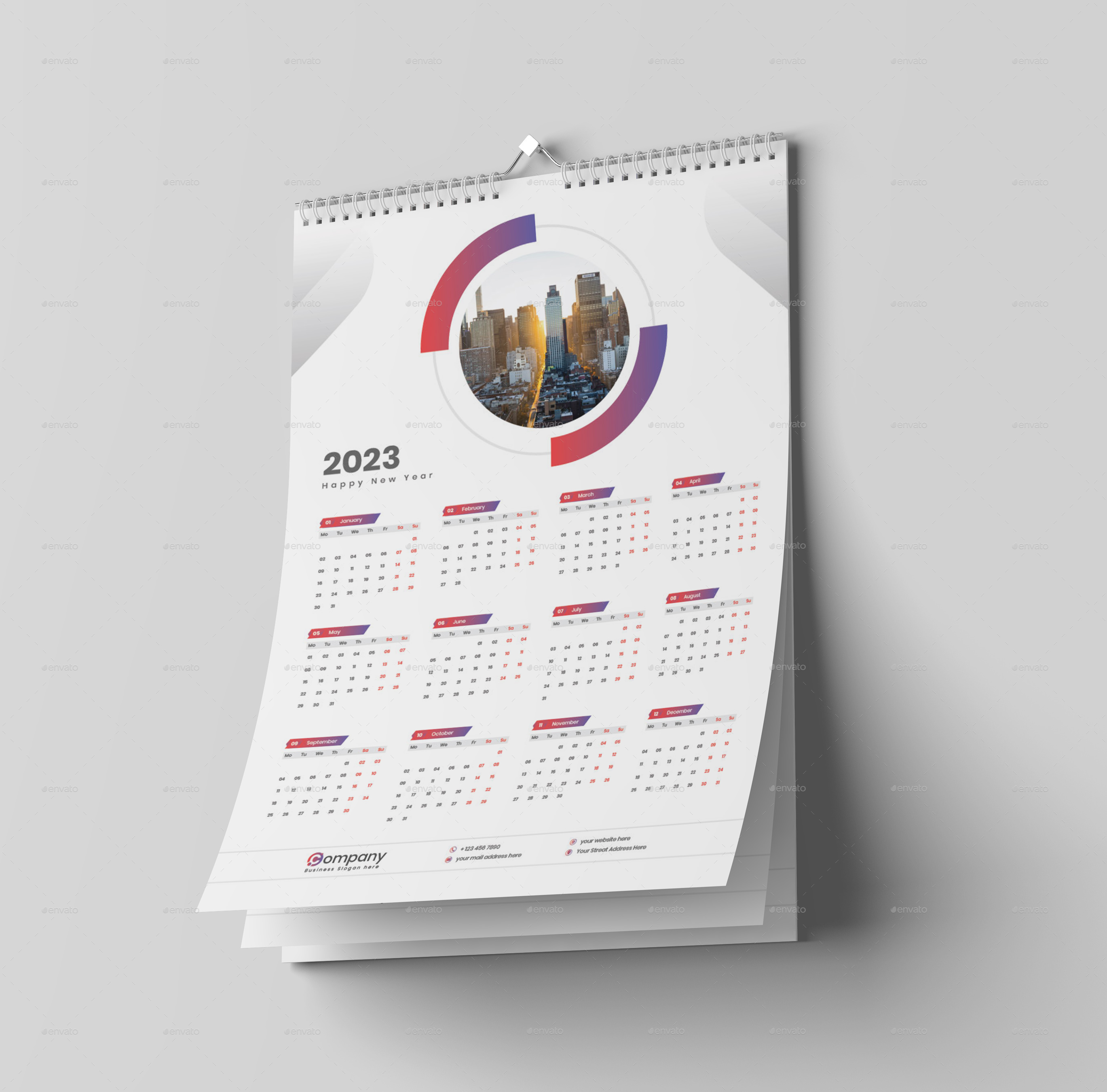 Wall Calendar 2023, Print Templates | GraphicRiver