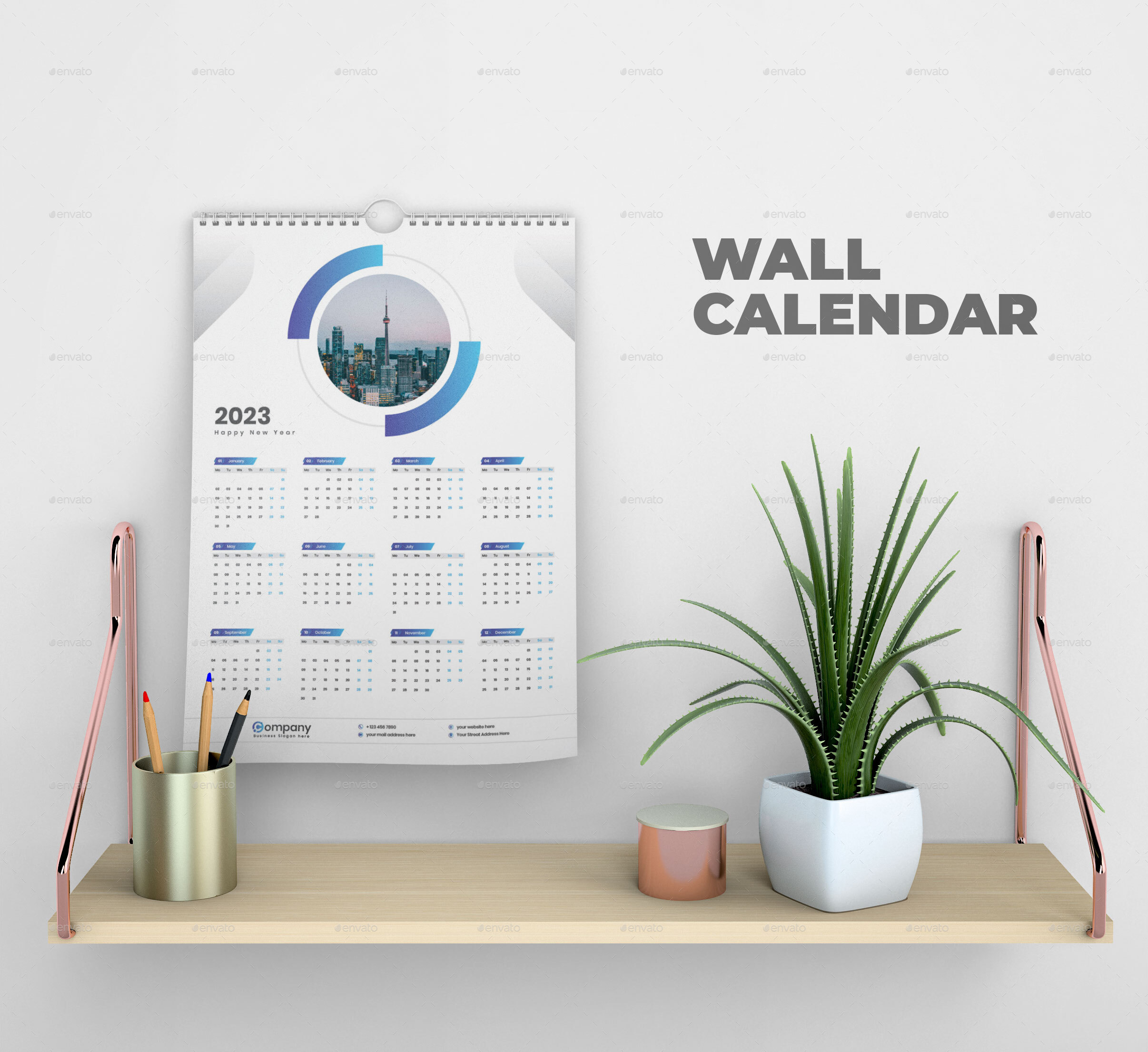 Wall Calendar 2023, Print Templates | GraphicRiver