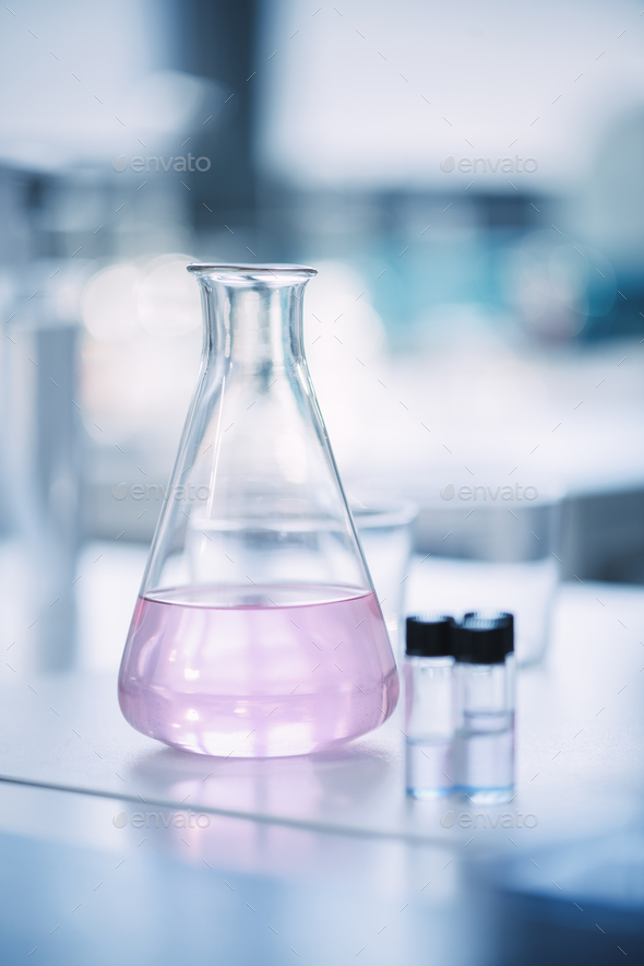 Beaker in the chemistry lab Stock Photo by stockasso | PhotoDune