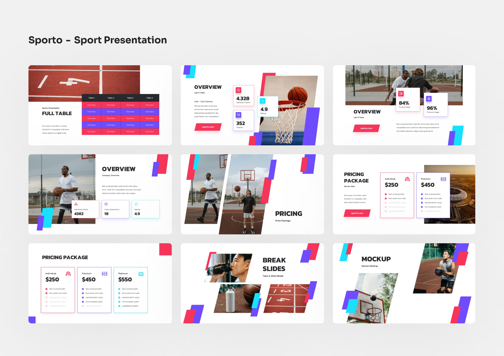 Sporto - Sport PowerPoint Presentation, Presentation Templates ...