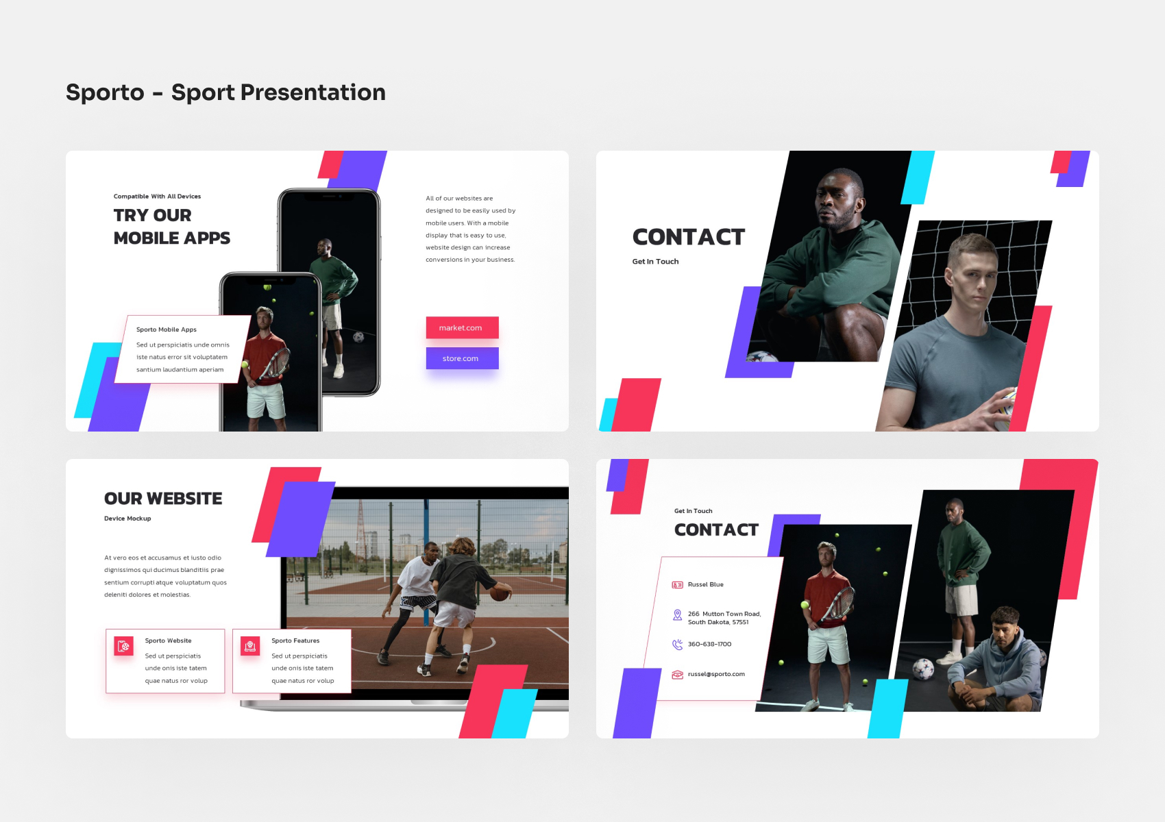 Sporto - Sport PowerPoint Presentation, Presentation Templates ...