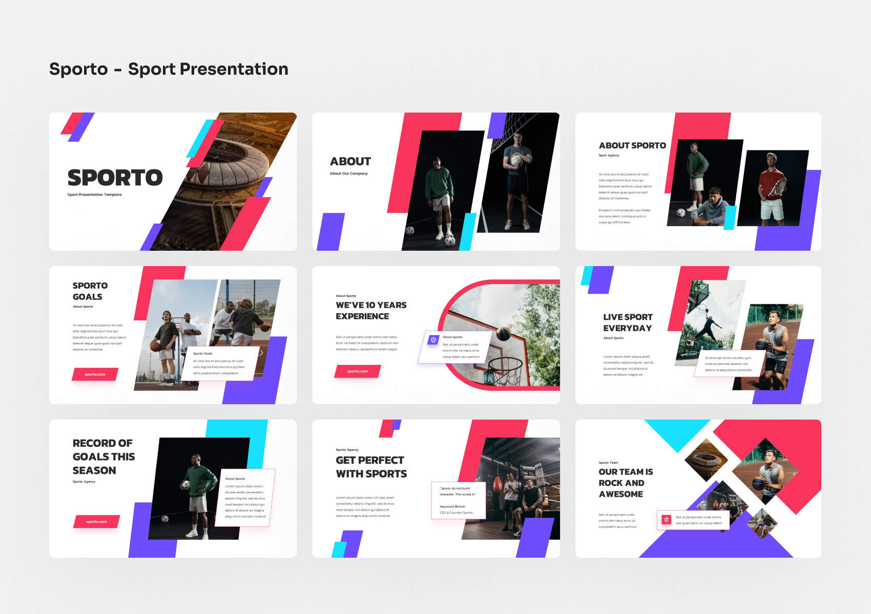 Sporto - Sport Keynote Presentation, Presentation Templates | GraphicRiver