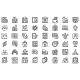 Bank Reserves Icons Set Outline Style, Vectors | GraphicRiver