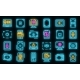 Screen Recording Icons Set Vector Neon, Vectors | GraphicRiver