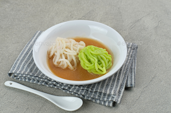 Kue Putu Mayang, traditional Indonesian snack Stock Photo by tyasindayanti