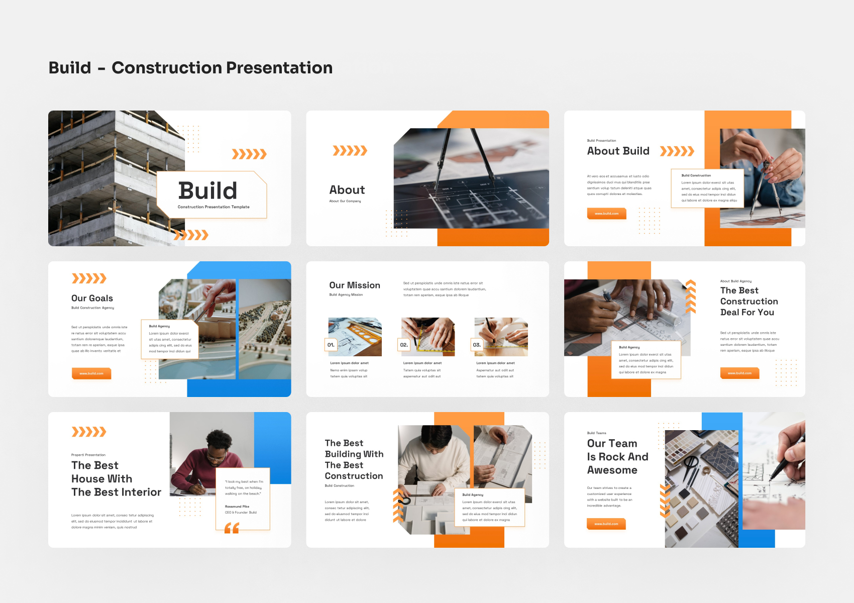 Build - Construction PowerPoint Presentation, Presentation Templates