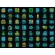 Drug Delivery Icons Set Vector Neon, Vectors | GraphicRiver