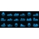 Ferry Icons Set Vector Neon, Vectors | GraphicRiver