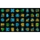 Agent Icons Set Vector Neon, Vectors | GraphicRiver