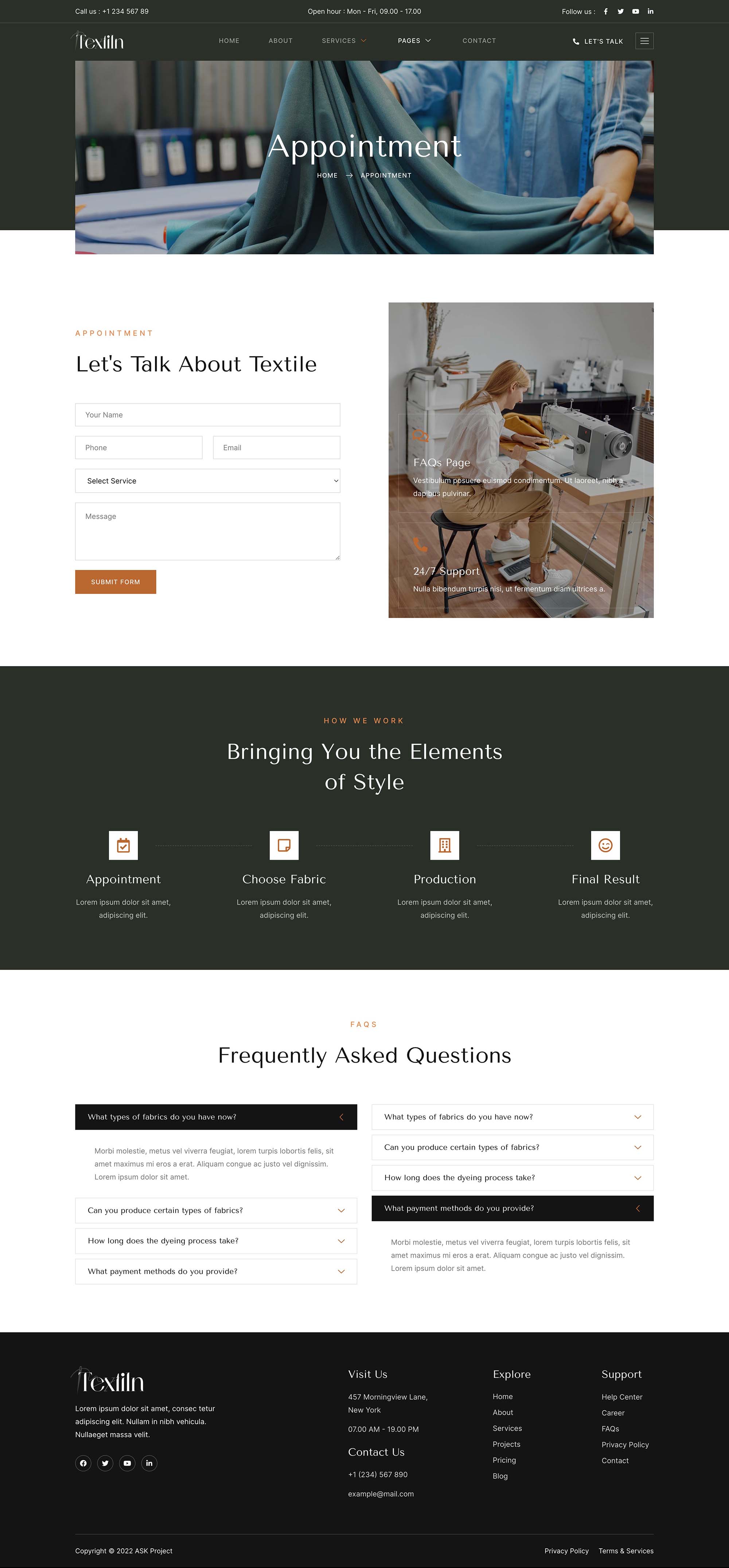 Textiln - Textile & Garment Industry Elementor Template Kit by askproject