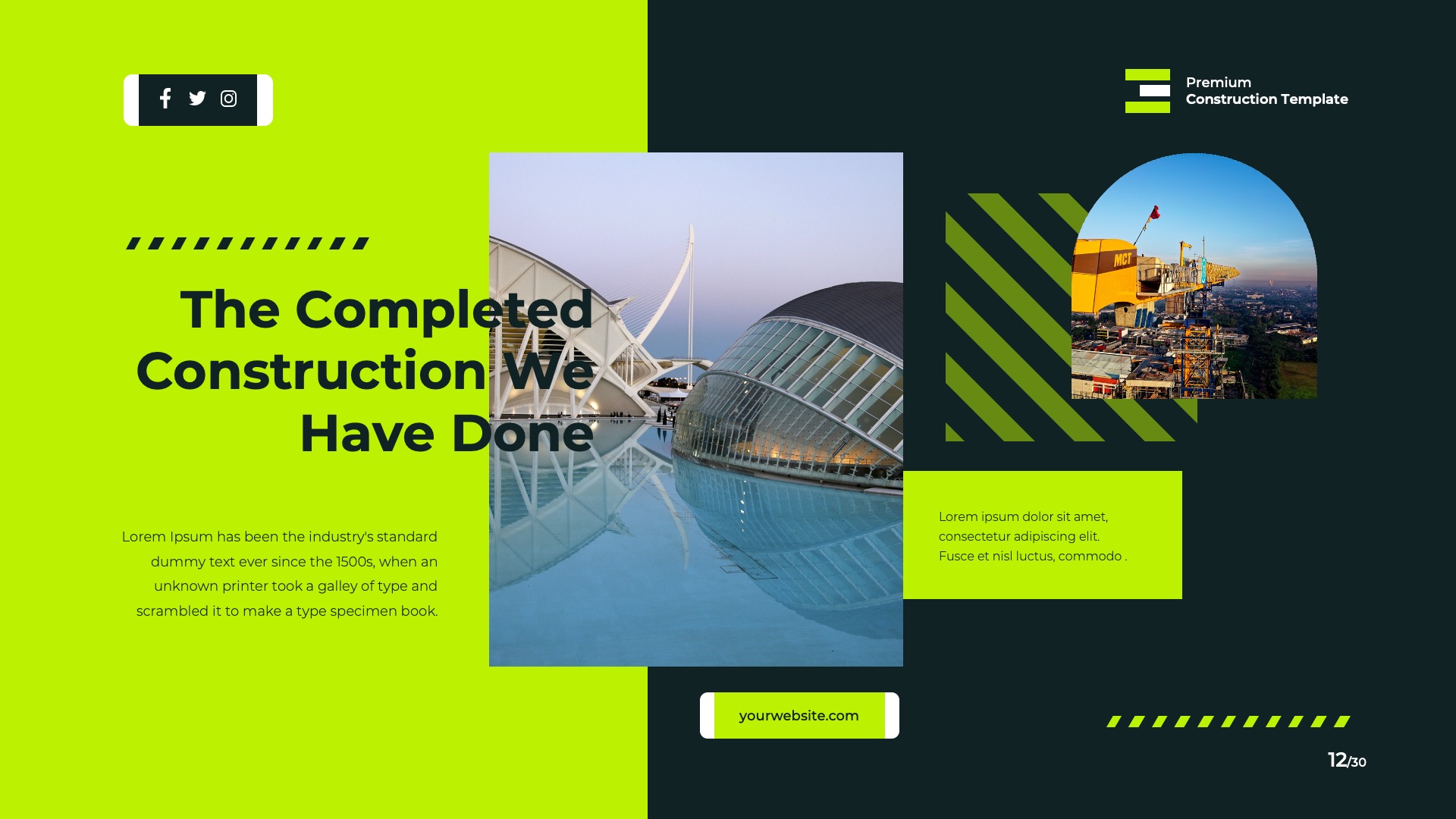 Construction PowerPoint Template, Presentation Templates | GraphicRiver