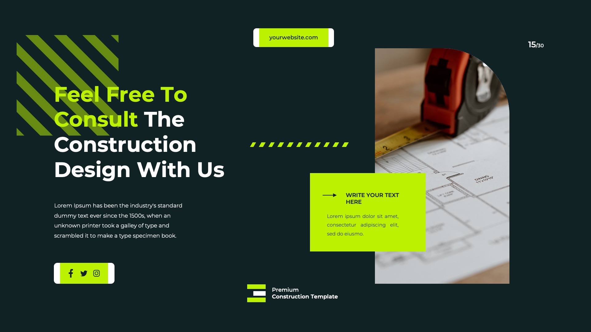 Construction PowerPoint Template, Presentation Templates | GraphicRiver