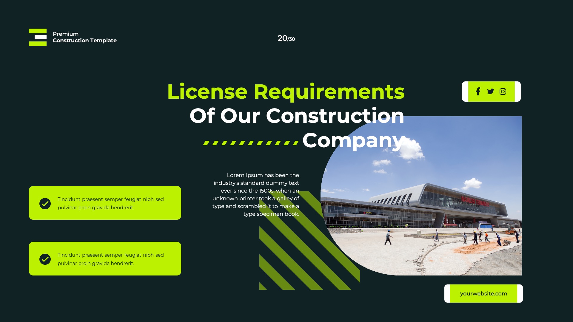 Construction PowerPoint Template, Presentation Templates | GraphicRiver