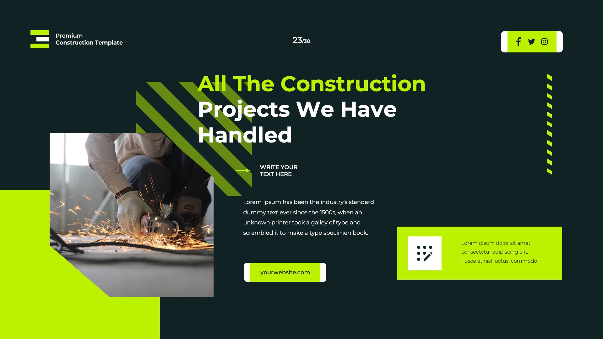 Construction PowerPoint Template, Presentation Templates | GraphicRiver