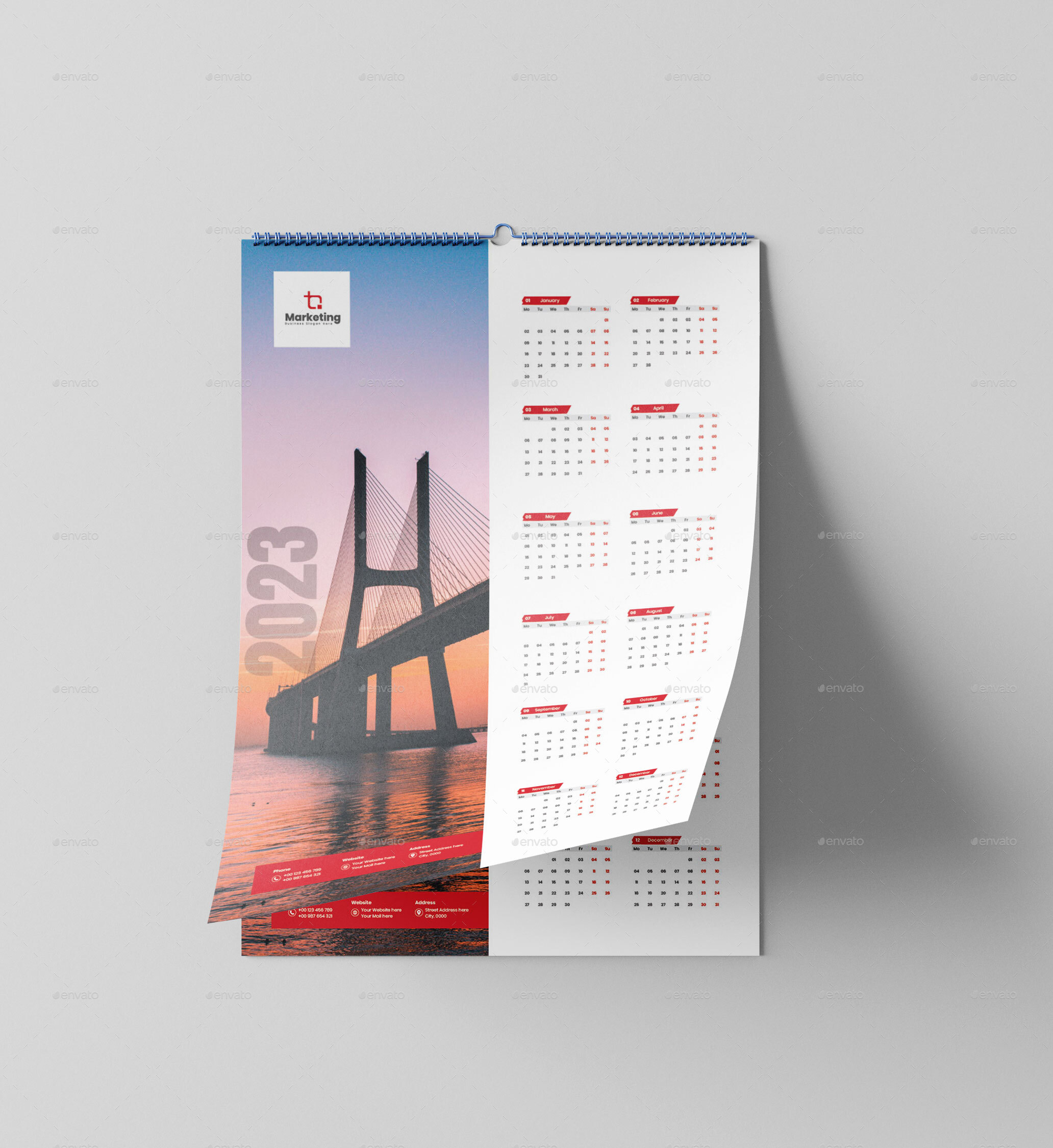 Wall Calendar 2023, Print Templates | GraphicRiver
