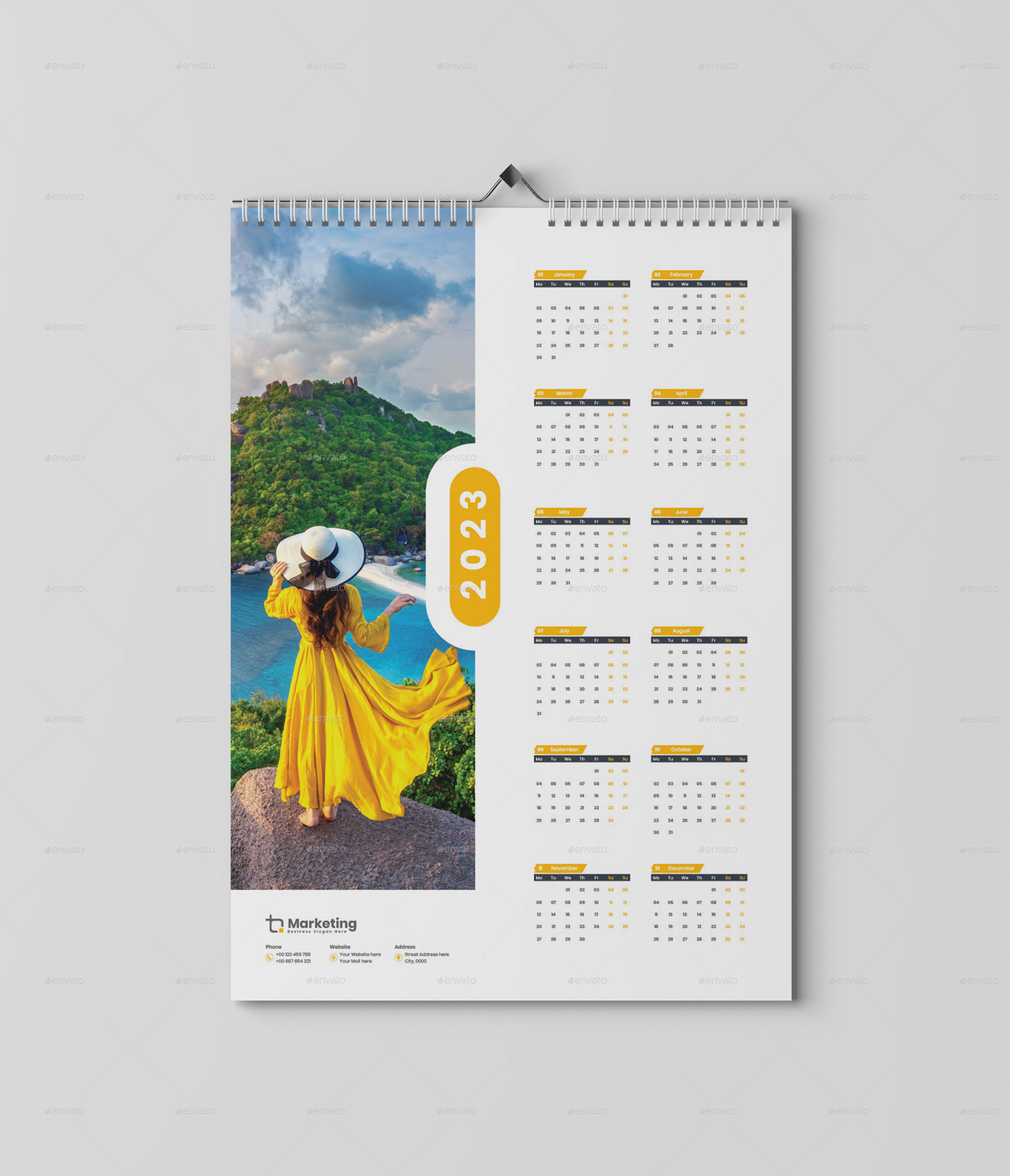Wall Calendar 2023, Print Templates | GraphicRiver